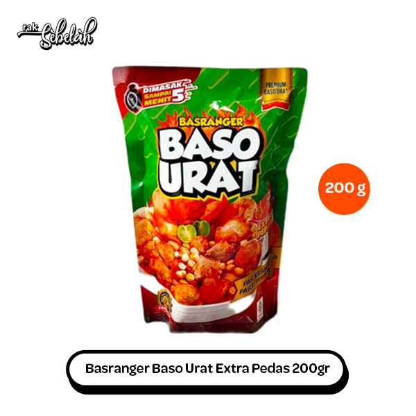Jual Basranger Baso Urat Extra Pedas 200gr - Makanan Instan Siap Saji ...