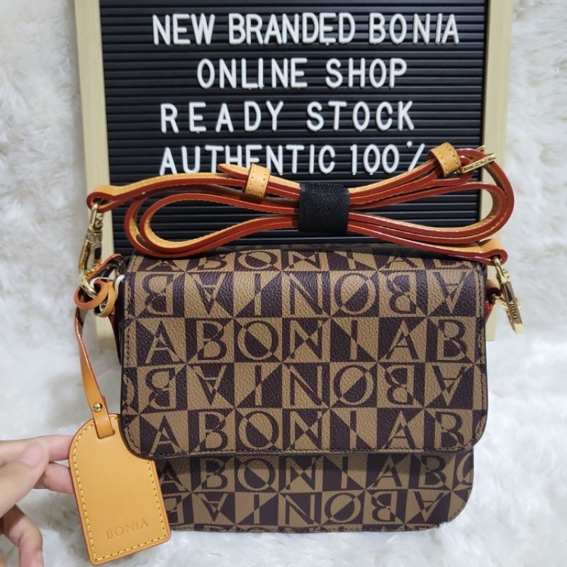 Jual tas bonia original sling bag monogram | Shopee Indonesia
