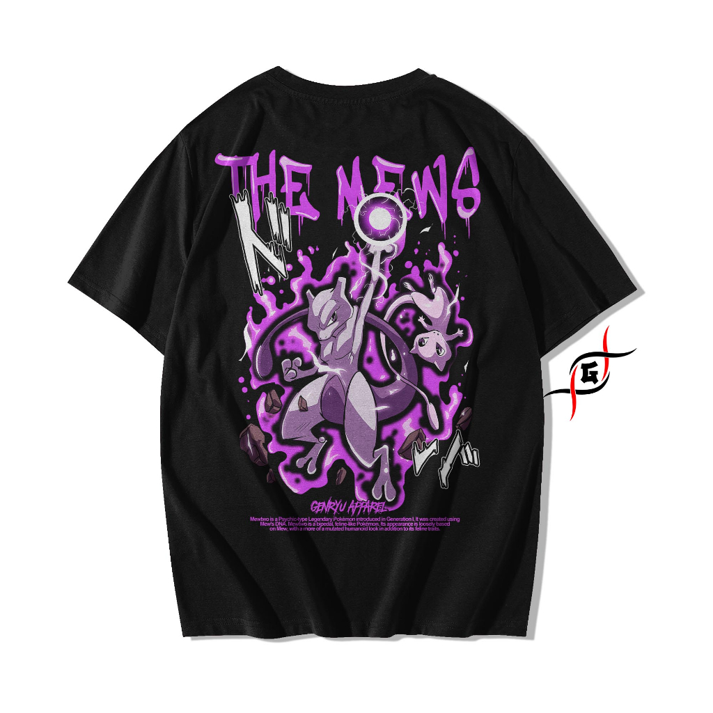 Jual GENRYU Mew & Mewtwo Anime Pokemon GO Baju Kaos T-shirt Cotton ...