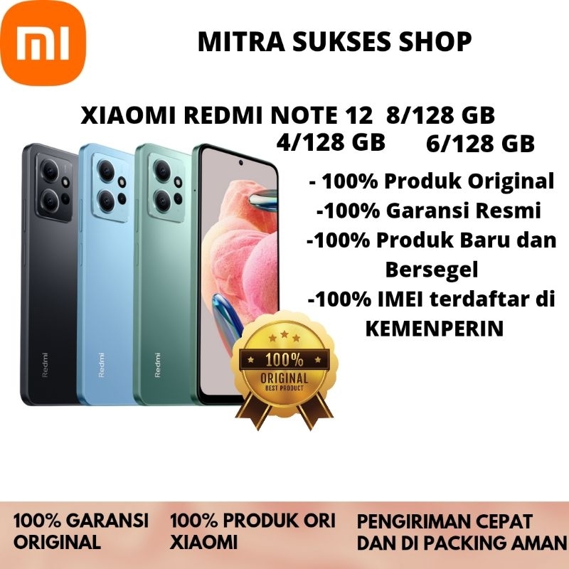 Jual XIAOMI REDMI NOTE 12 8/128GB 6/128GB 4/128GB GARANSI RESMI ...