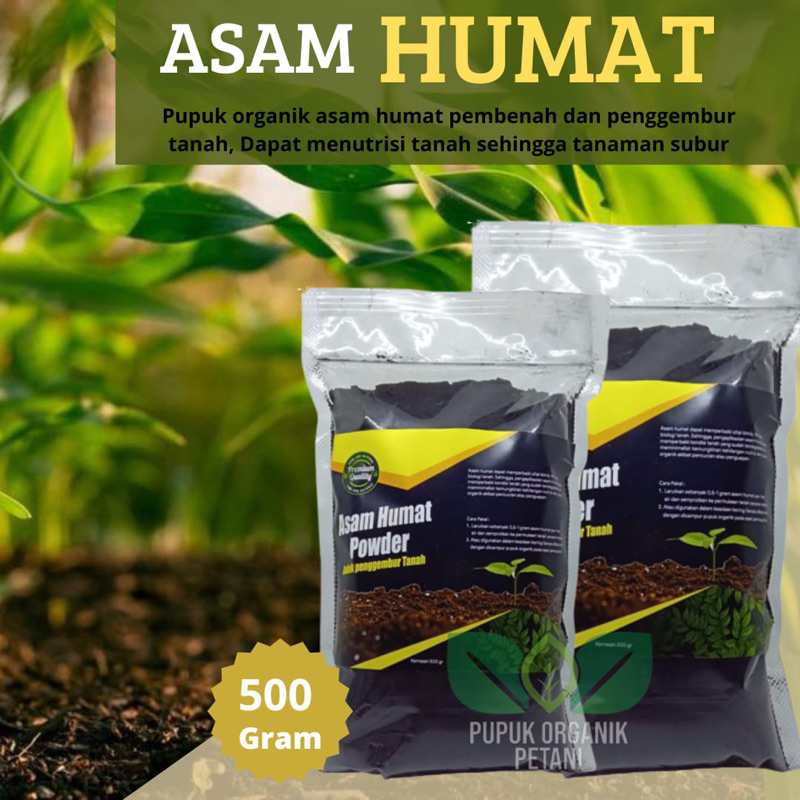 Jual Asam Humat Pupuk Penggembur Tanah 500 gram Pupuk 3 In 1 Pembenah Media Tanam Penyubur Daun ...