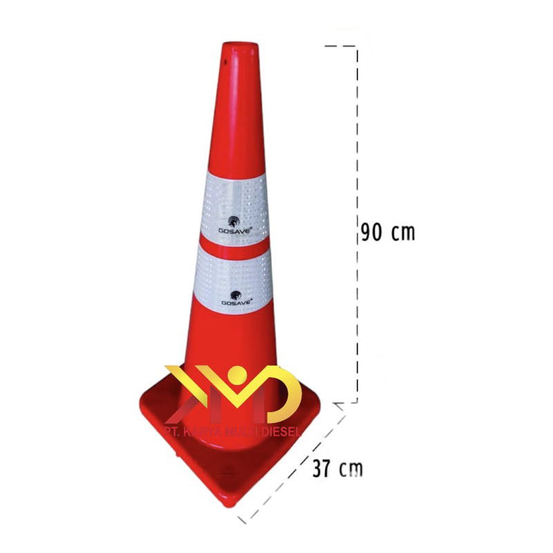 Jual SAFETY CONE 90CM GOSAVE ALAS ORANGE | Shopee Indonesia