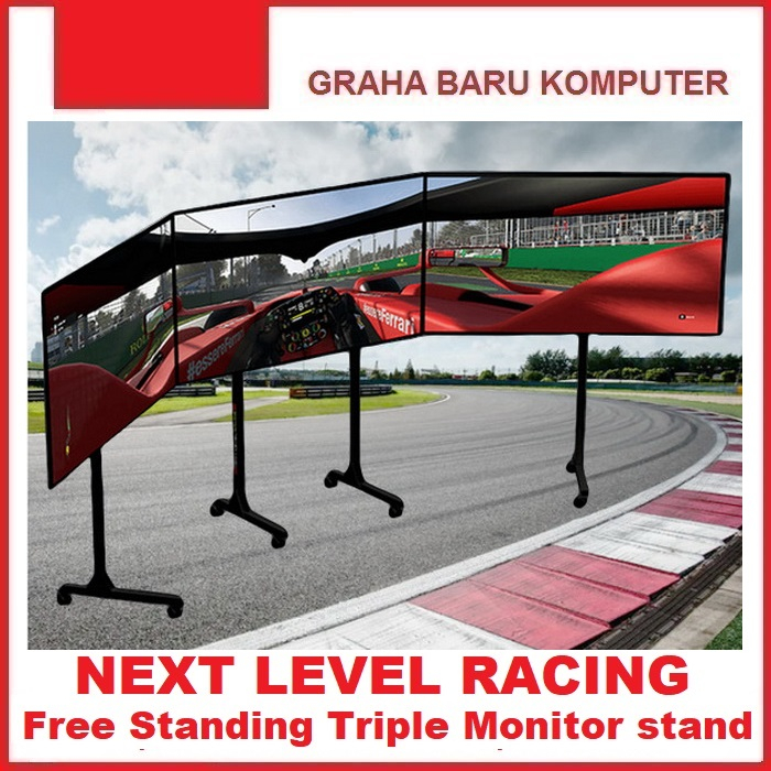 Jual Next Level Racing Free Standing Triple Monitor Stand - Add On TV ...