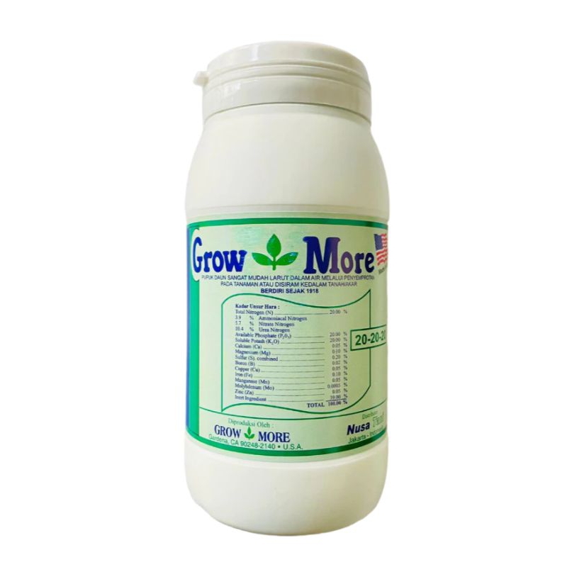Jual Pupuk GrowMore/Grow More (20-20-20) - 454gr U.S.A (Original 100% ...