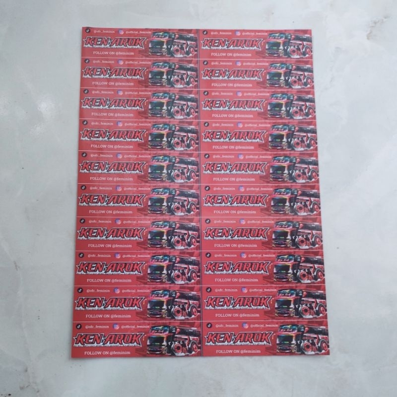 Jual stiker bus mania panjang / sticker buss viral basuri | Shopee ...