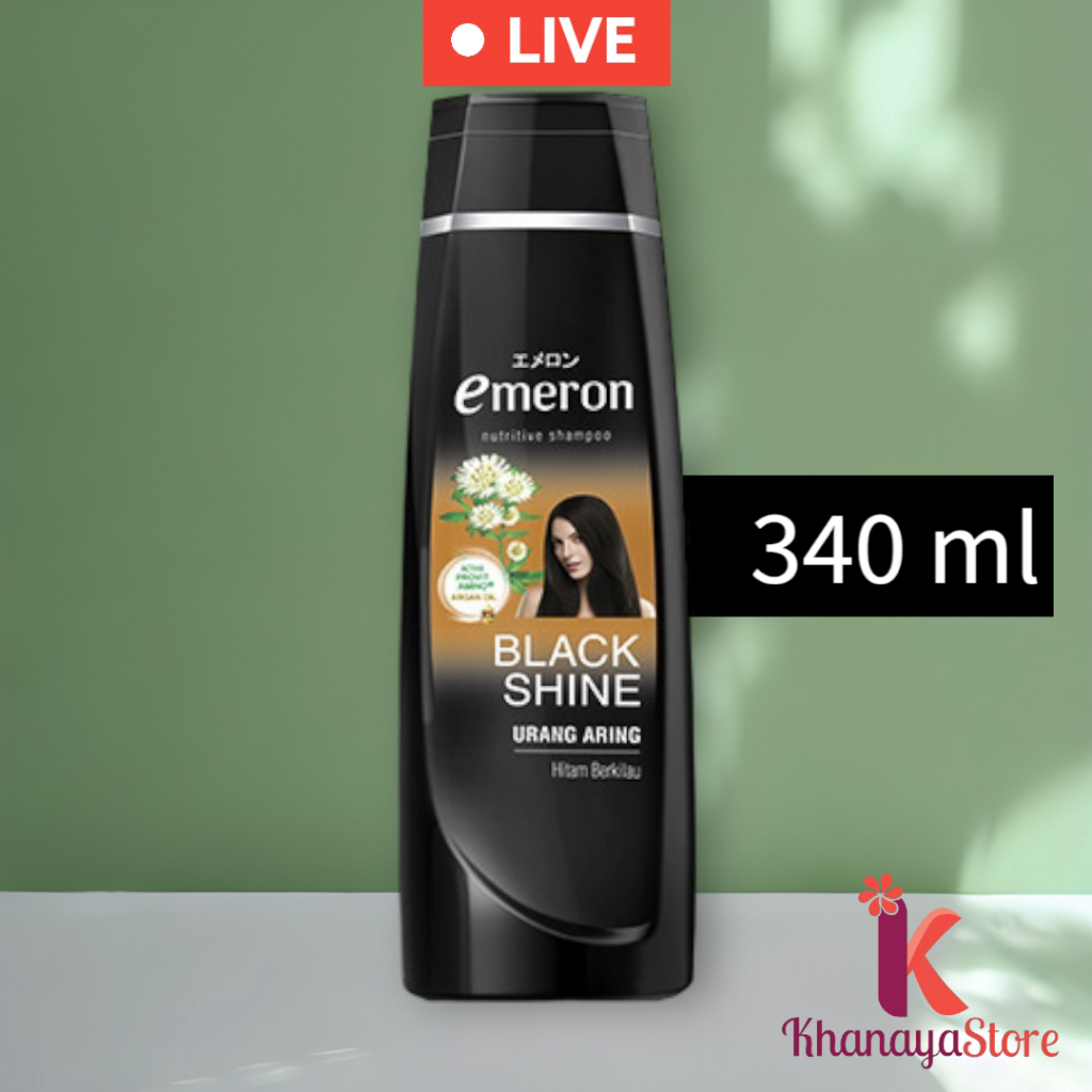 Jual Shampoo Emeron 340ml 340 ml Hitam berkilau Black shine urang aring / Shampo Emeron 340ml ...