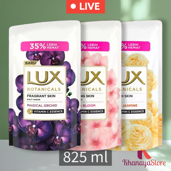 Jual Lux Botanicals Body Wash Refill 825ml 850ml 900ml 825 ml 850 ml 900 ml / Magical Orchid ...
