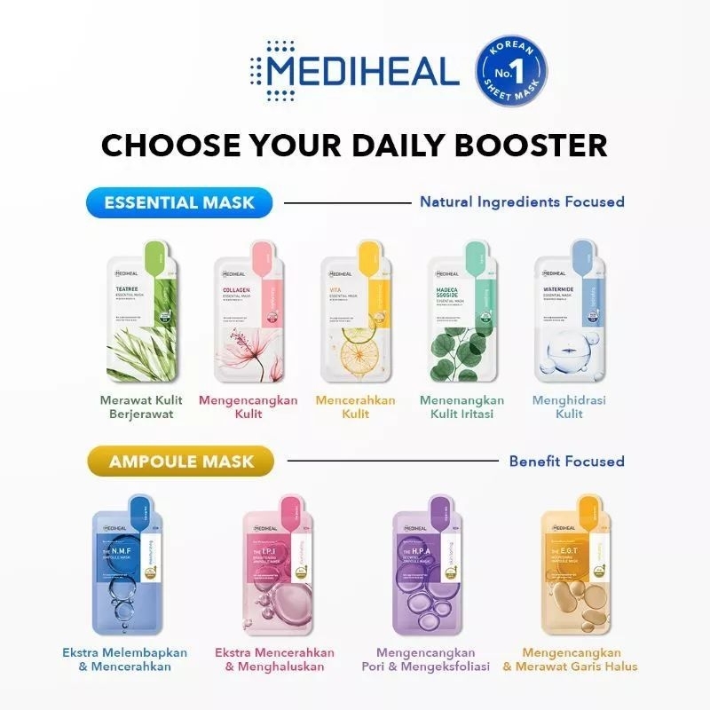 Jual MEDIHEAL Sheet Mask 24ml | Masker Wajah | Shopee Indonesia