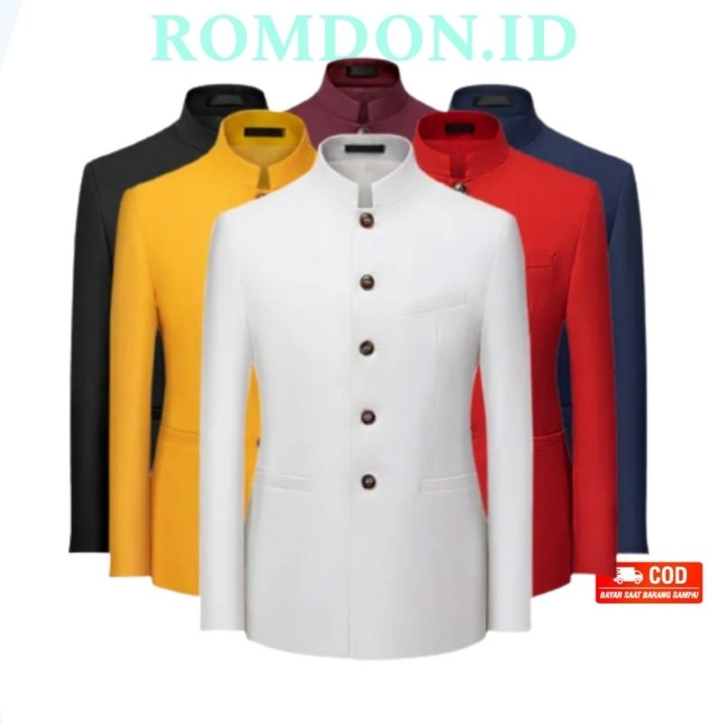 Jual Romdon.id - Jasko Jas Koko Jas Mandarin Polos Jas Pria Shanghai ...