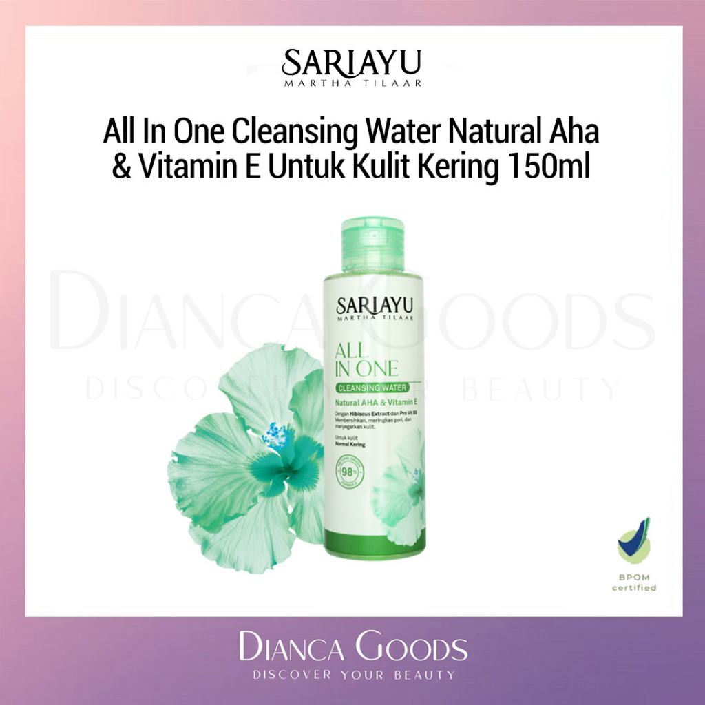 Jual SARIAYU All In One Cleansing Water Natural Aha & Vitamin E Untuk ...