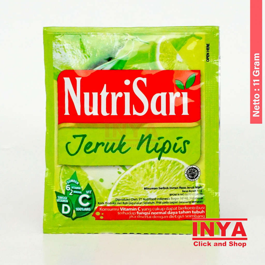 Jual NutriSari Jeruk Nipis 11g Sachet - Minuman Serbuk - Instant Powder Drink | Shopee Indonesia