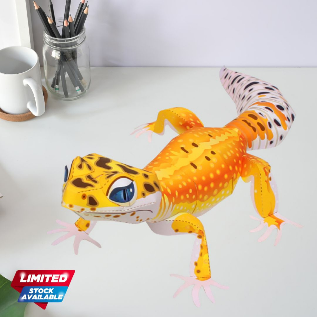 Jual (DIY) Leopard Gecko Papercraft - Kerajinan Kertas Hewan | Shopee ...