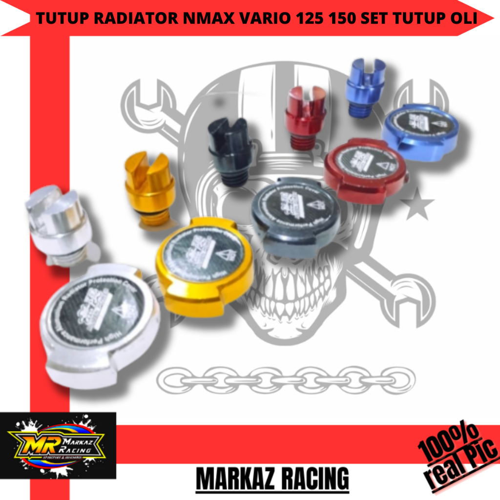 Jual Tutup Radiator Nmax Vario 125 150 Dan Tutup Oli Variasi Satu Set 5 ...