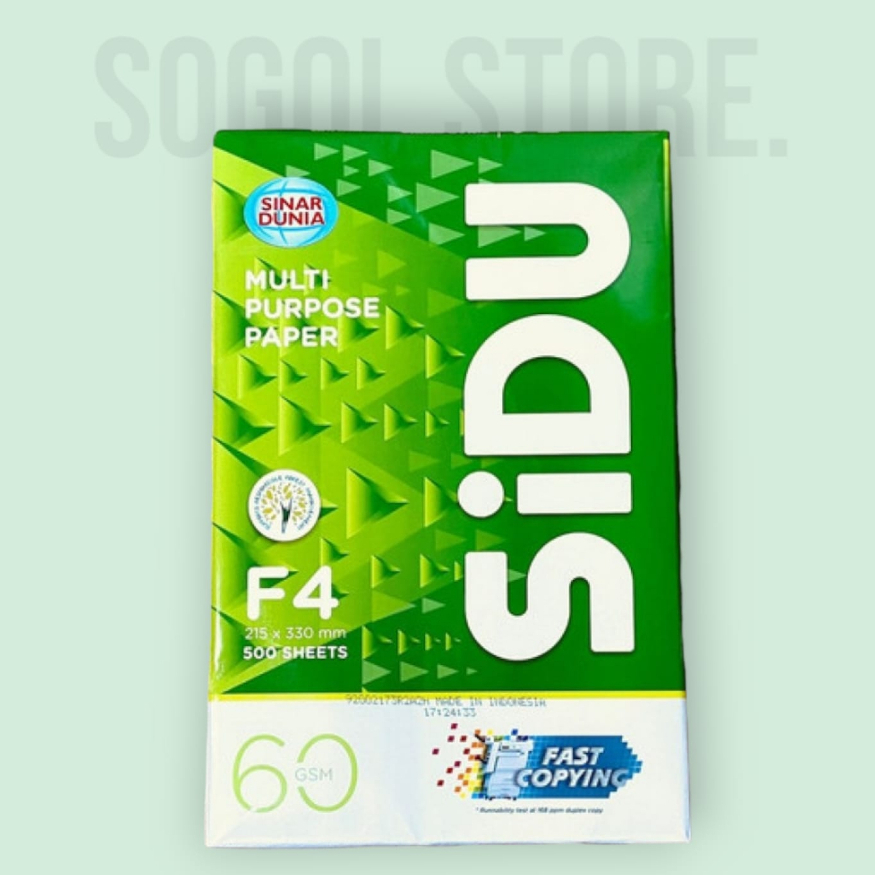 Jual Kertas HVS SIDU (Sinar Dunia) F4 60 gsm 1 Rim | Shopee Indonesia