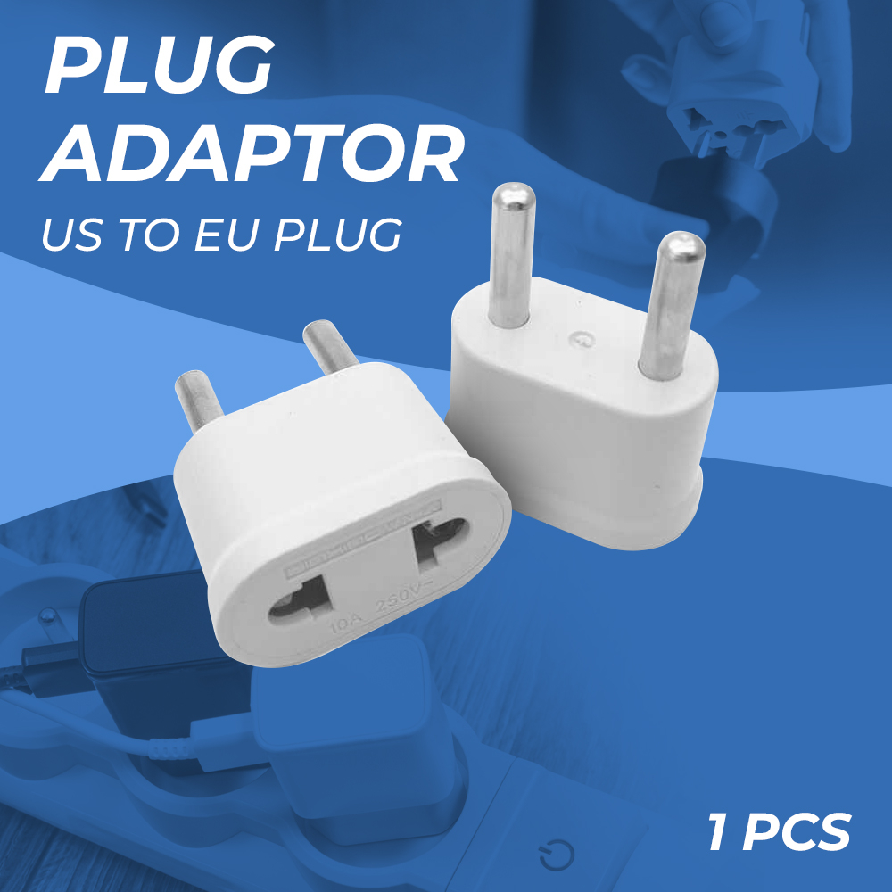 Jual Adaptor dan Konverter Travel US to EU Plug 1 PCS Colokan | Shopee ...