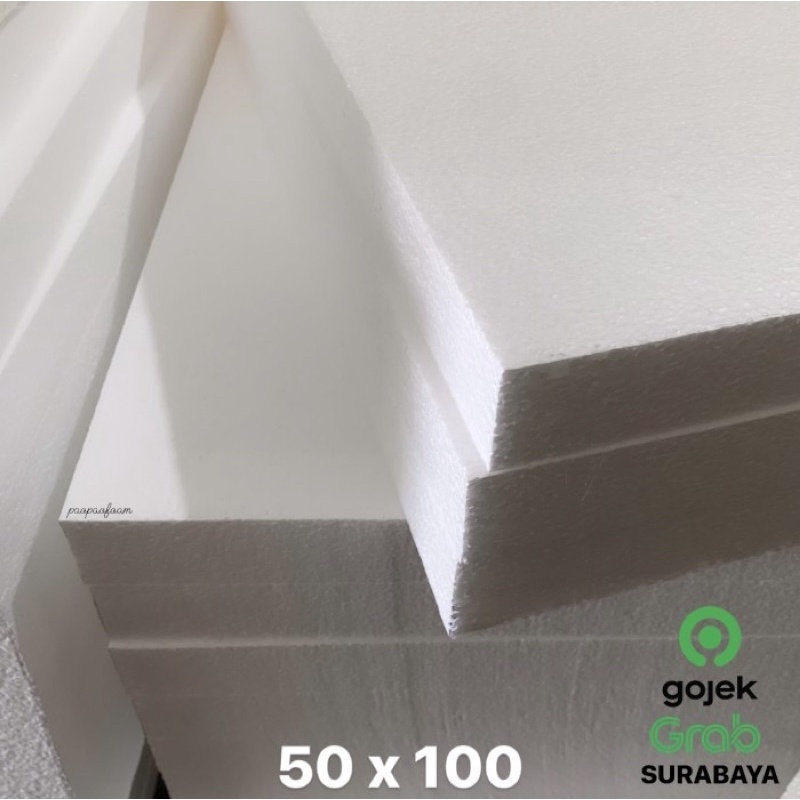 Jual Styrofoam Gabus Lembaran 50 x 100 cm tebal 3 cm (KHUSUS GOJEK/GRAB ...