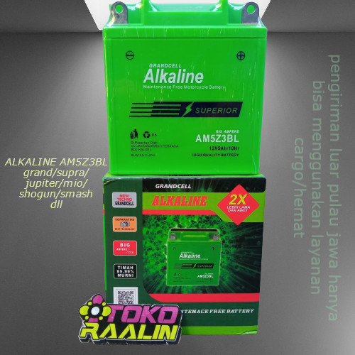 Jual Aki Accu Motor Yamaha Mio Sporty ALKALINE AM5Z3BL Premium Kit type ...