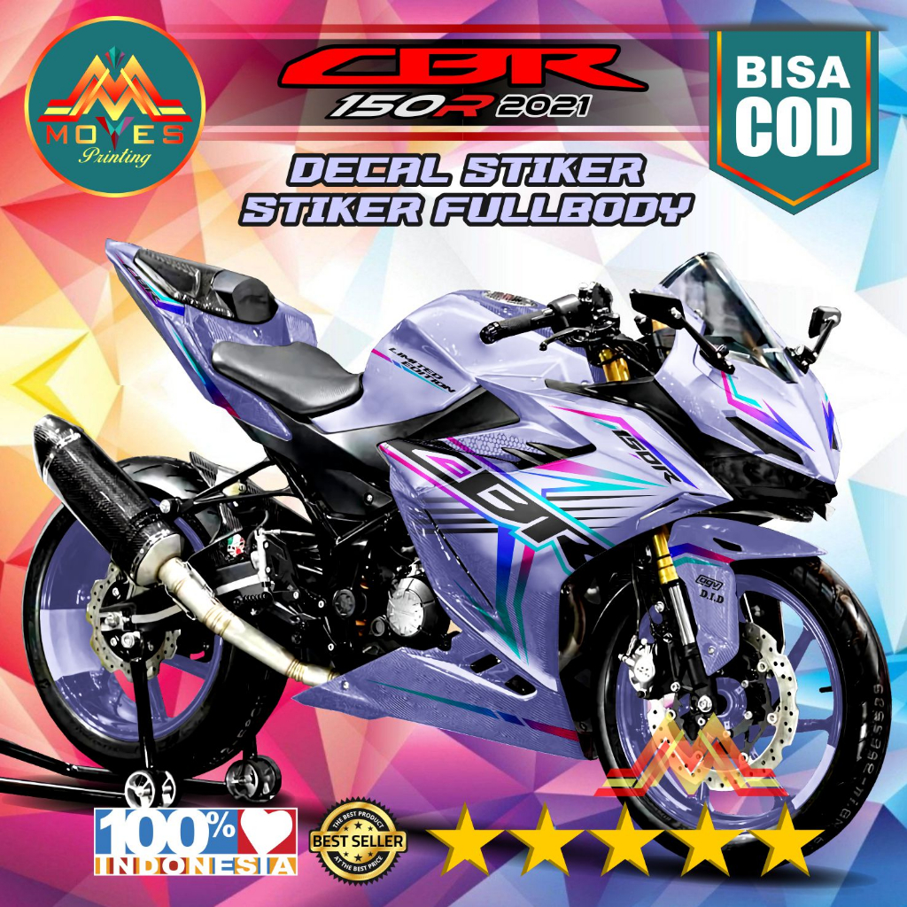 Jual Bisa COD. Stiker Decal Motor Full Body Honda CBR 150R 2021 Motif Terbaru Stiker Cbr 150r ...