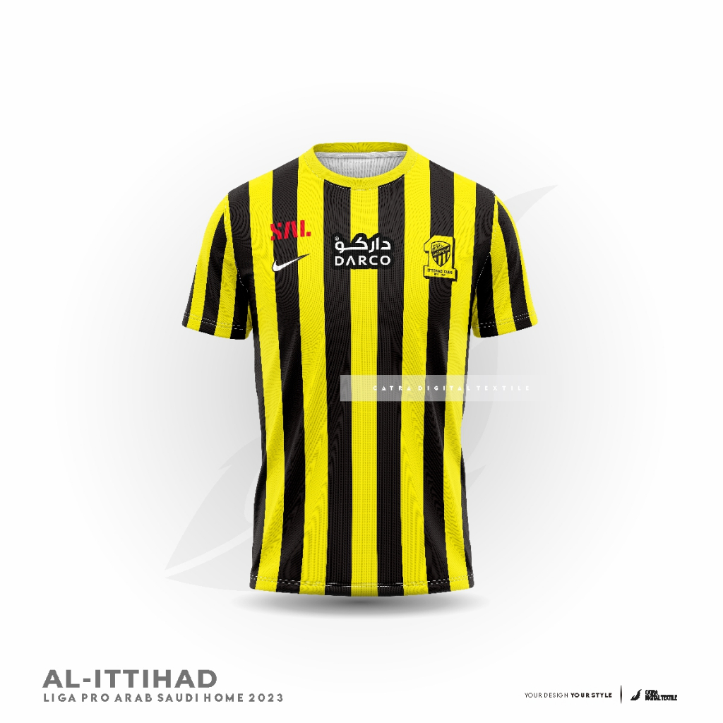 Jual Al-Ittihad FC Jersey Home 23/24 | Shopee Indonesia