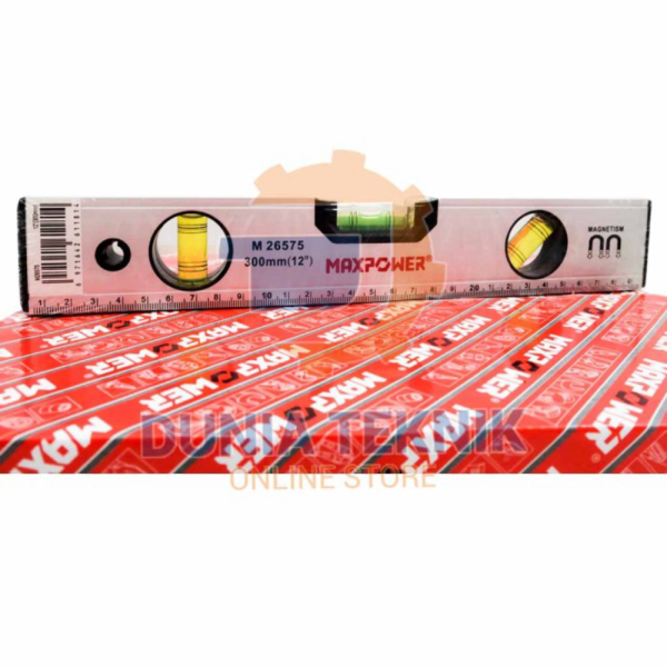 Jual Waterpas Magnet 30cm 12 inch Alumunium Waterpass MAXPOWER 40 cm 16 ...