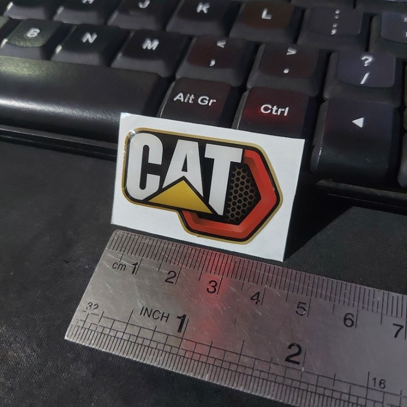 Jual Sticker Timbul Resin CATERPILLAR Carbon Stiker Logo 3D Kecil ...