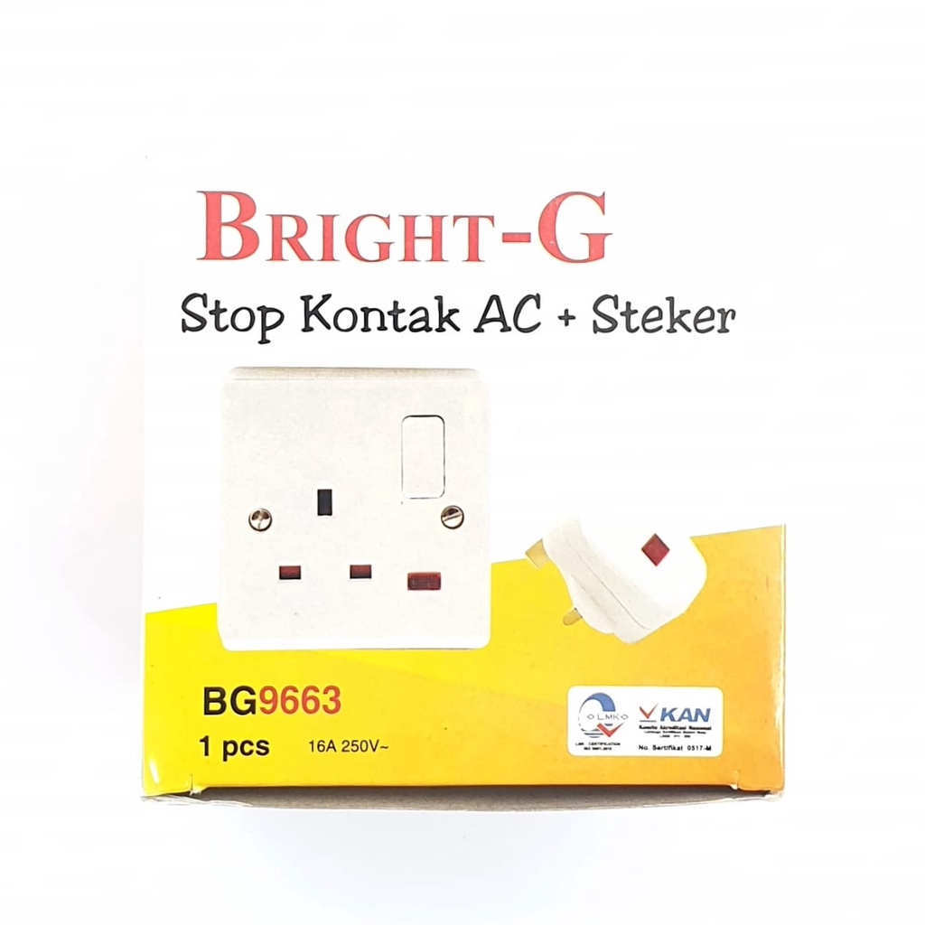 Jual Stop kontak AC + Steker Bright G/ Stop kontak AC Set Bright G BG ...