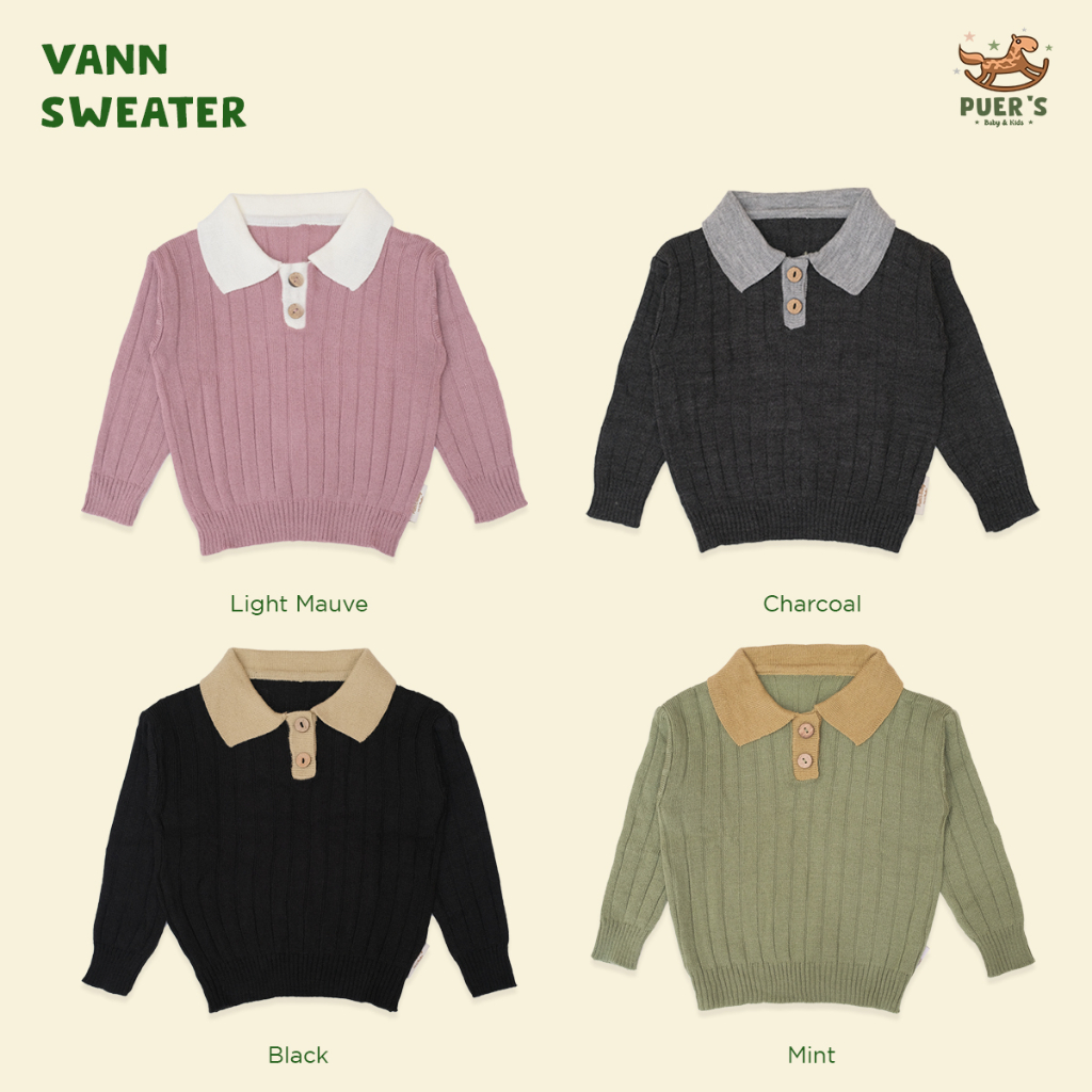Jual Puer's Sweater Rajut Anak / Knitwear Outer Kids Vann Sweater ...