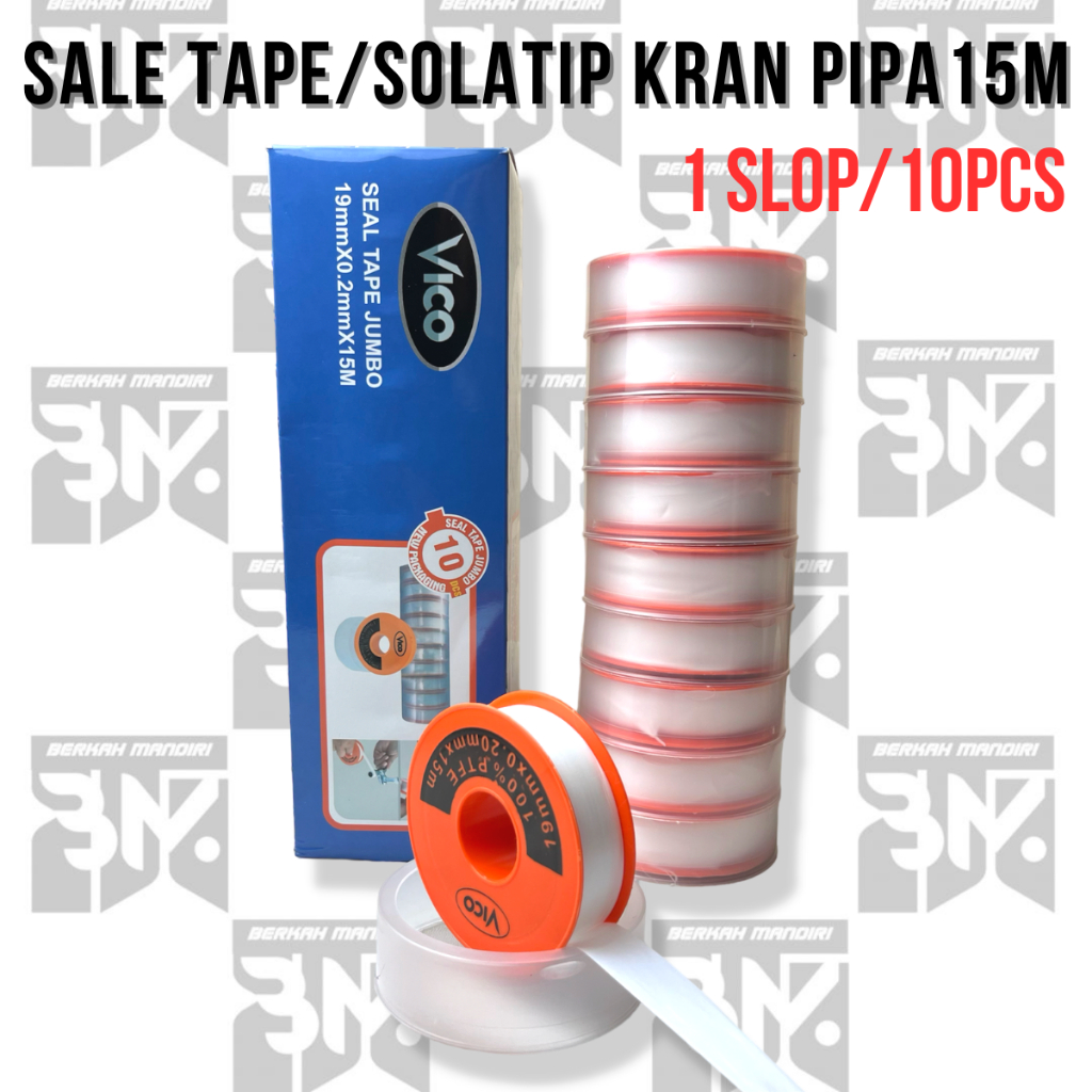 Jual 1 TOROS/10 PCS Seal Tape Sealtape TBA 12MM x 15M Jombo /Siltep ...