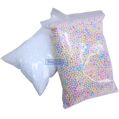 Jual Styrofoam Butir Putih Dan Warna Butiran Foam Floam Slime Gabus ...