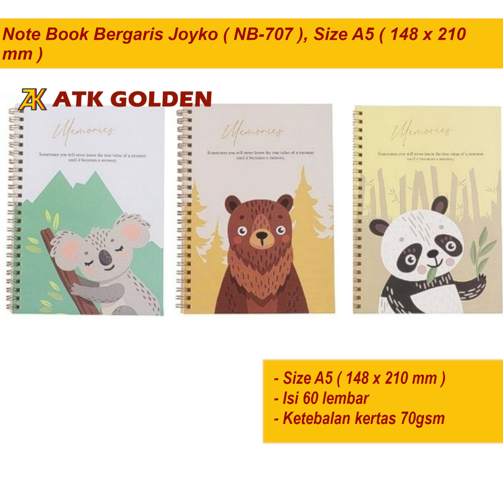 Jual Note Book Bergaris A5 Joyko | Shopee Indonesia