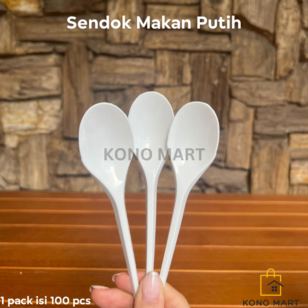 Jual Sendok Makan Plastik Putih / Sendok Teh Bening Murah / Sendok ...