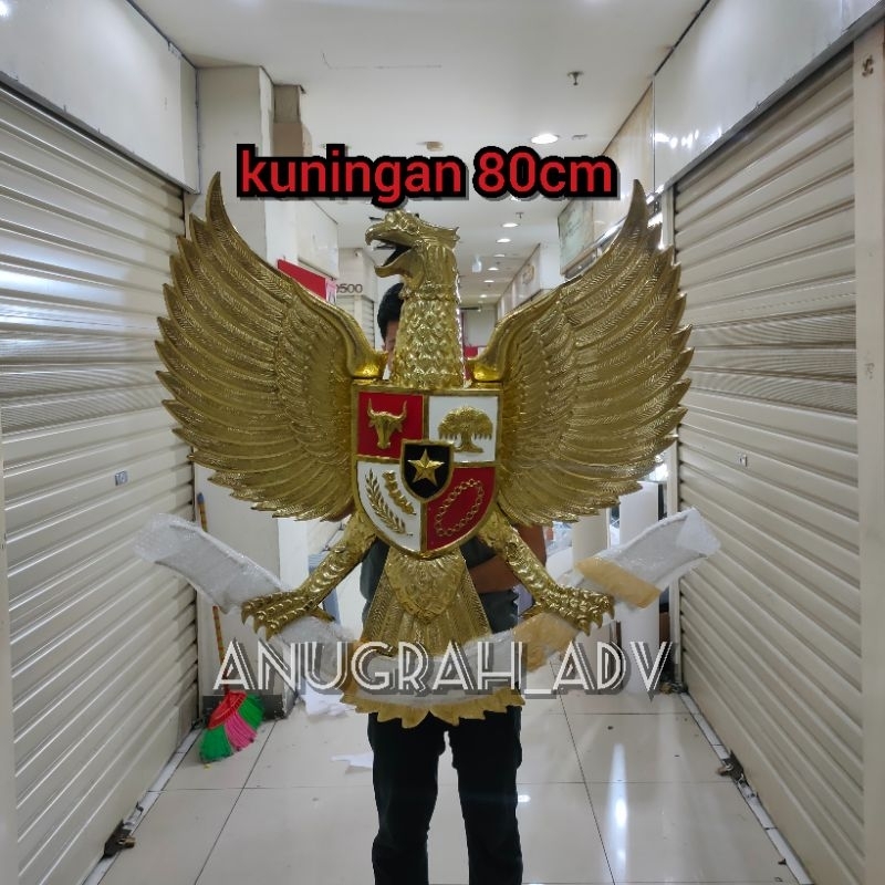 Jual garuda pancasila kuningan ukuran 80cm | Shopee Indonesia