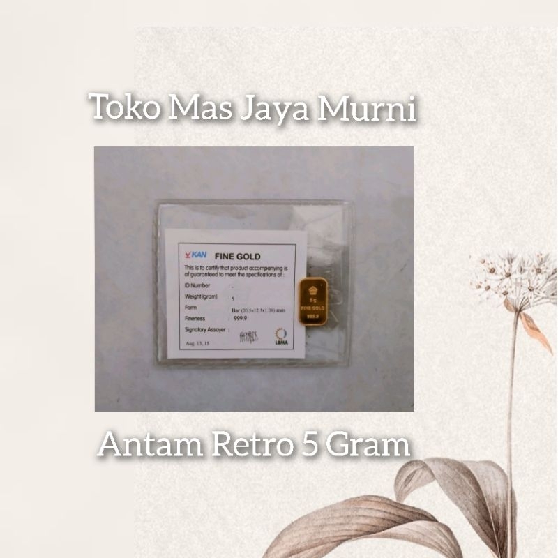 Jual Logam Mulia Emas Antam Retro 5 Gram Vertikal/Potrait | Shopee ...