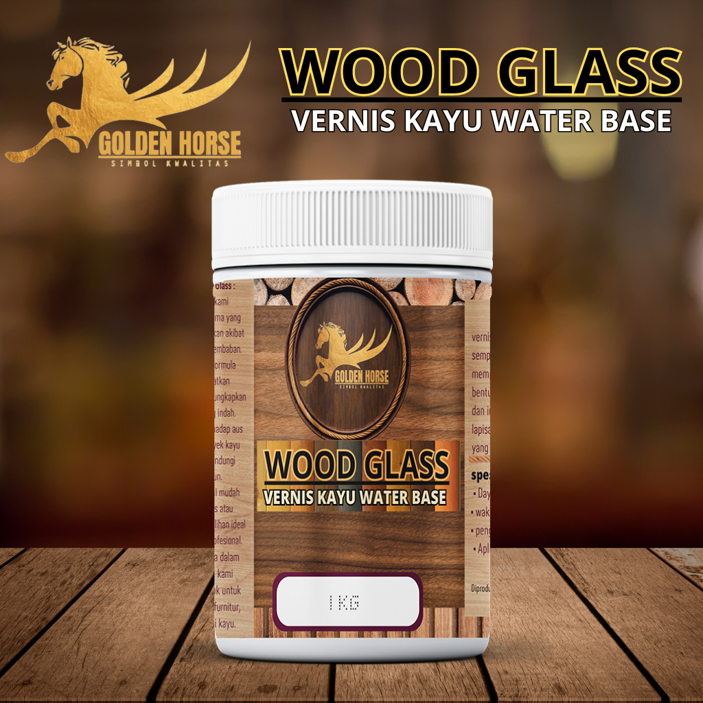 Jual Cat kayu POLITUR WATER BASED WOOD GLASS 1 KG PLITUR CAT KAYU ...