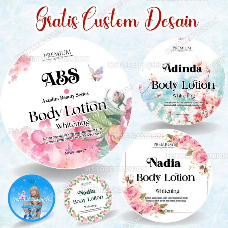 Jual Sticker Custom Label Stiker Kosmetik Label Skincare Aestetic ...