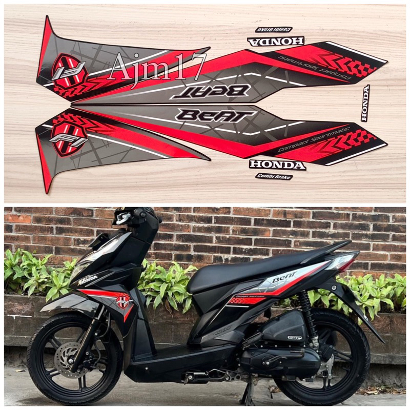 Jual STIKER STRIPING BEAT 2016 HITAM | Shopee Indonesia
