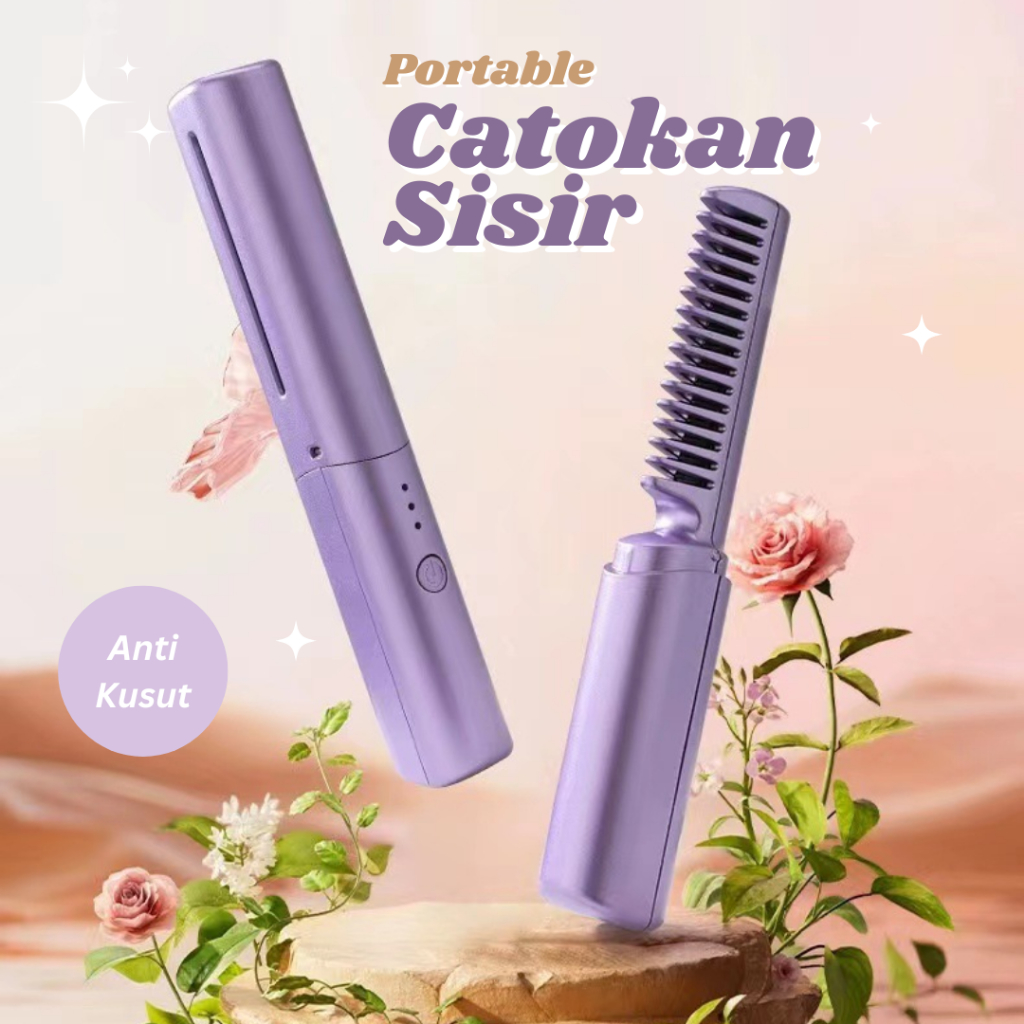 Jual Alician Sisir Pelurus Rambut Portable - Portable Electric Hair ...