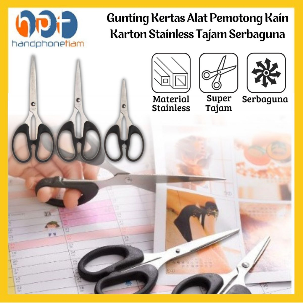 Jual HANDPHONETIAM Gunting Kertas Alat Pemotong Kain Karton Selotip ...