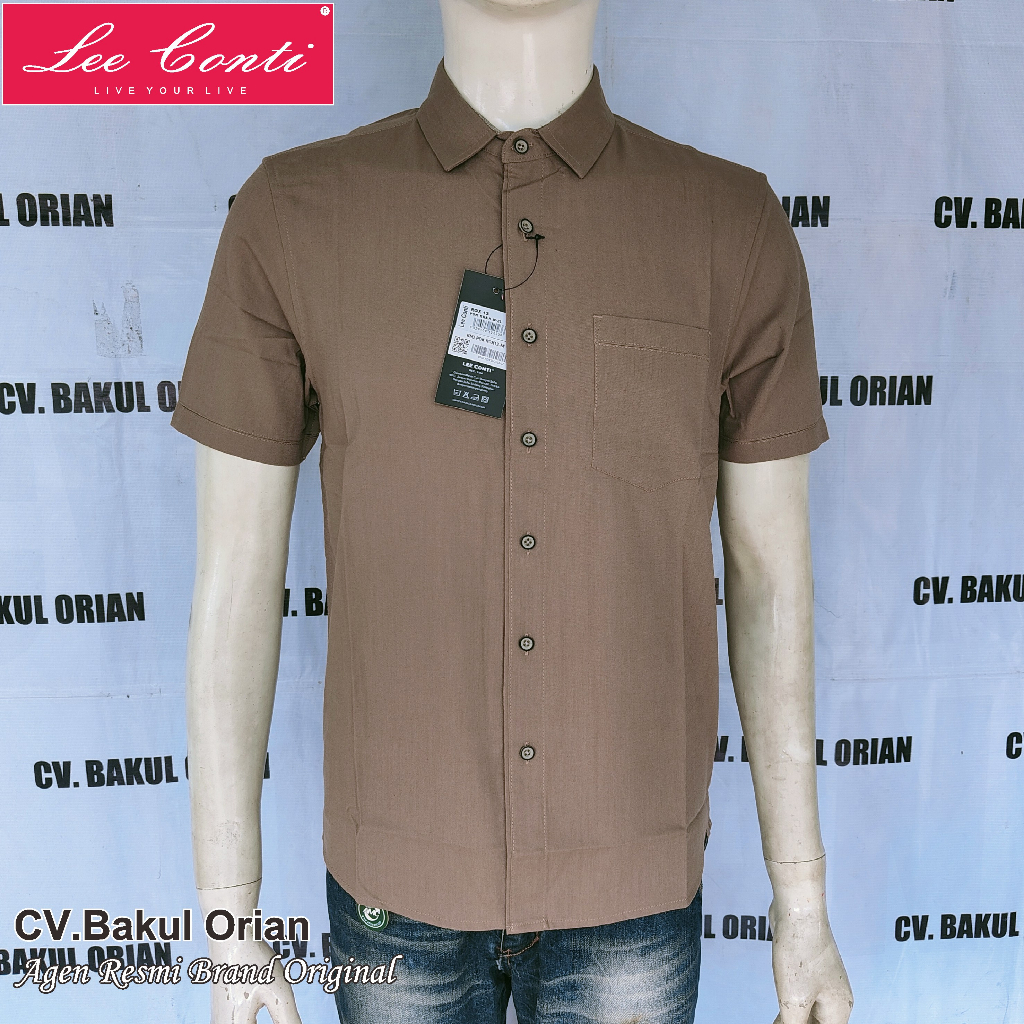 Jual Kemeja Pria Baju Cowok Lee Conti Original - ROX13 | Shopee Indonesia
