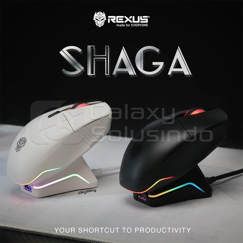 Jual Rexus SHAGA RX-130 RGB Wireless Gaming Mouse With Charging Dock ...