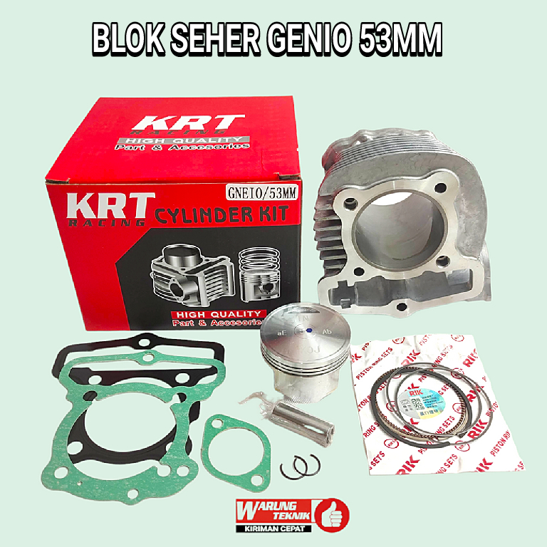 Jual BLOK SEHER BORING PAKET BORE UP GENIO BEAT NEW 53MM | Shopee Indonesia