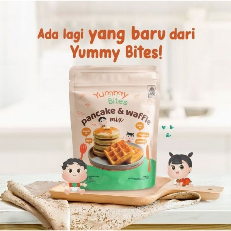 Jual Yummy Bites Pancake & Waffle Mix 130g - Tepung Waffle - Tepung ...