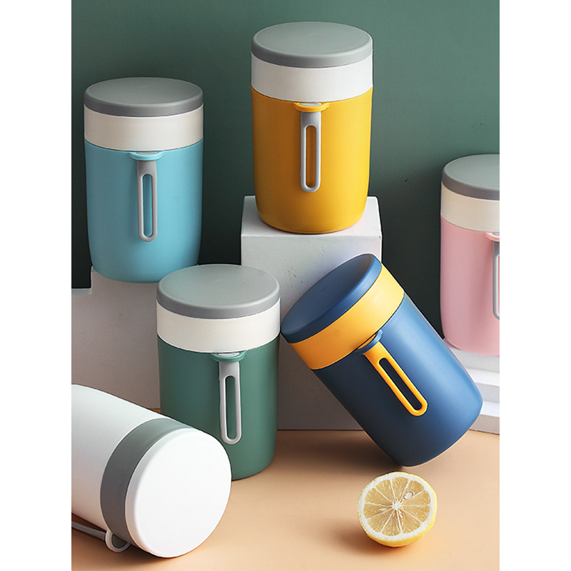 Jual Lunch Box Soup Tahan Panas / Termos Mini Soup Portable Bulat 450ML ...