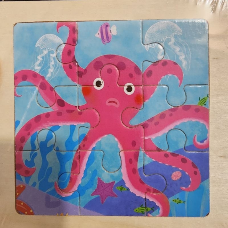 Jual MAINAN JIGSAW PUZZLE MINI 9 POTONG EDUKASI ANAK BAHAN KAYU RINGAN ...