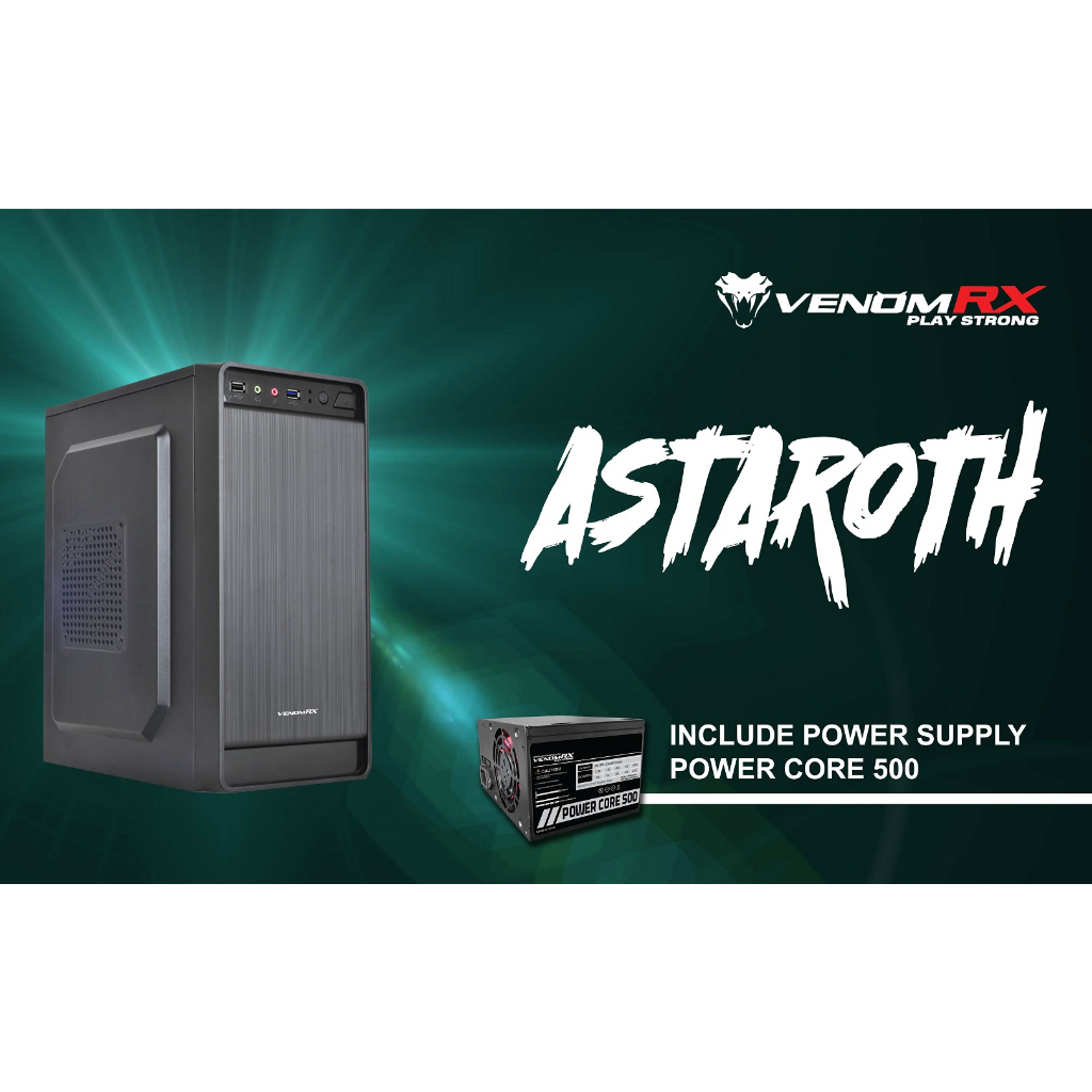 Jual CASING Case VENOMRX ASTAROTH - MicroATX with PSU PowerCore 500 ...
