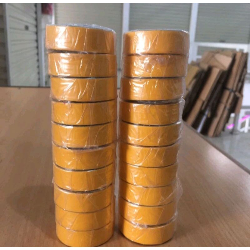 Jual Isolasi listrik PVC goldtape roll kecil / Selotip gold tape ...