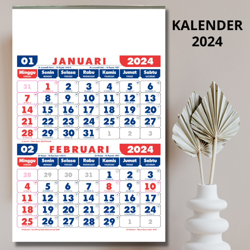 Jual Kalender Tahun 2024 dwi wulan | Shopee Indonesia