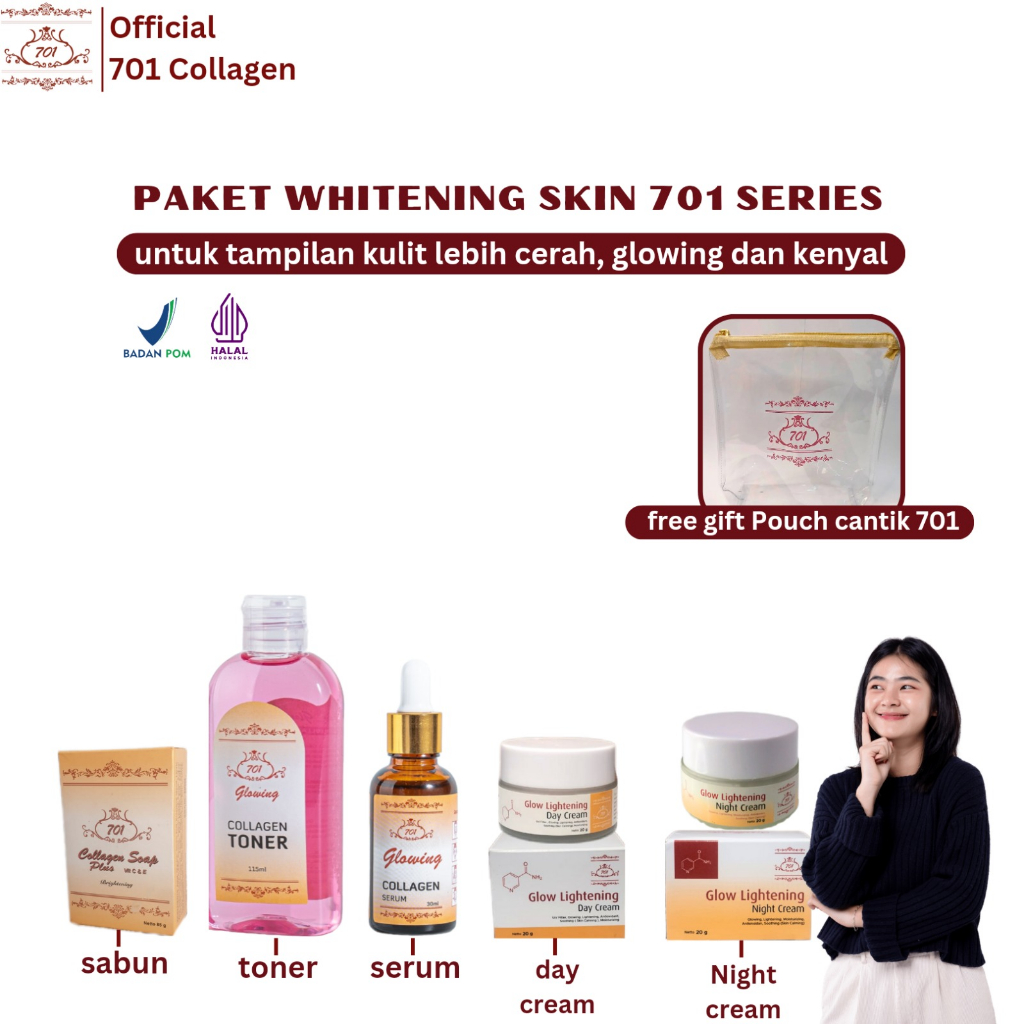 Jual 701 Special Bundle 5in1 Paket Lengkap Glowing dengan sabun batang ...