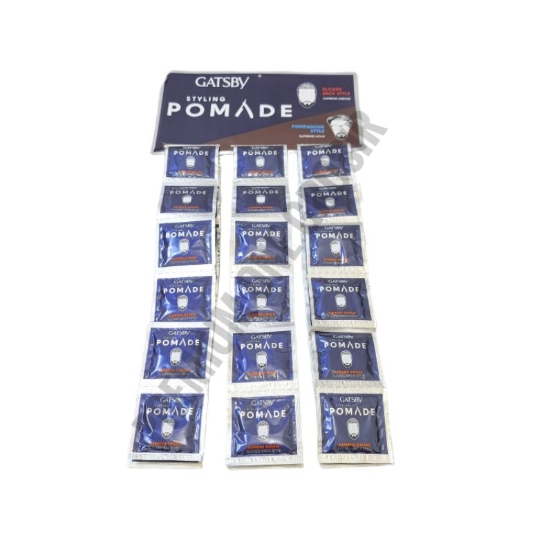 Jual 1 Renceng GATSBY STYLING POMADE Sachet Isi 36 Pcs | Shopee Indonesia