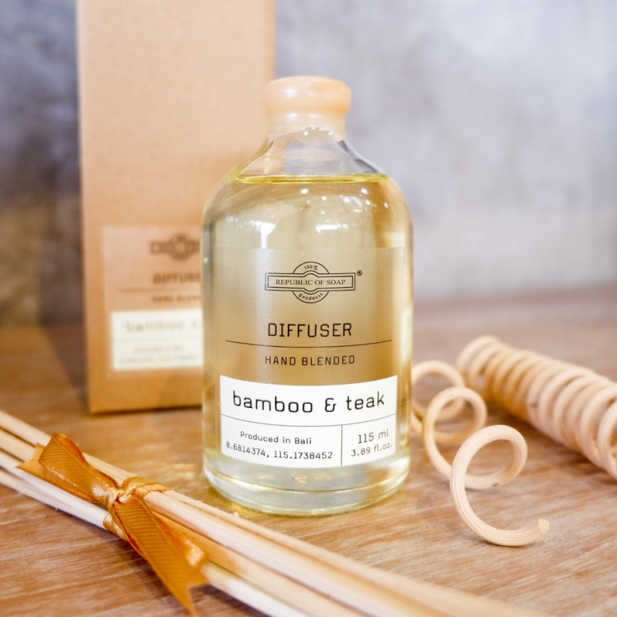 Jual Reed Diffuser Aromatherapy 115ml - Bamboo & Teak w/ Reed Sticks ...